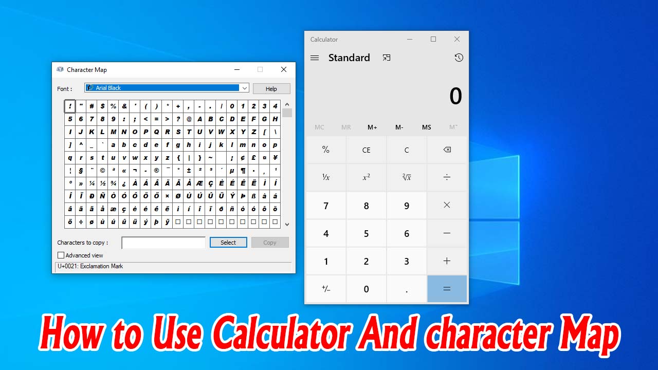 How to Use Calculator And character Map - SIMANCHAL STUDIO